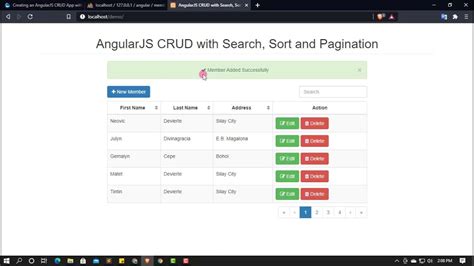 Creating An Angularjs Crud App With Search Sort And Pagination With