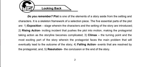 Do You Remember Plot Is One Of The Elements StudyX