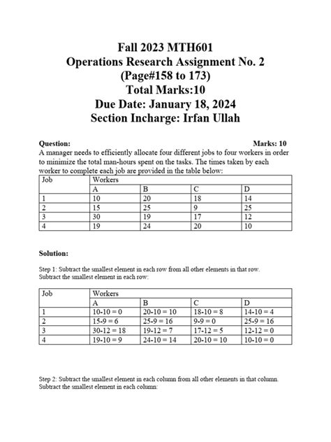 Fall 2023 Mth601 2 Solution Pdf Applied Mathematics Algorithms