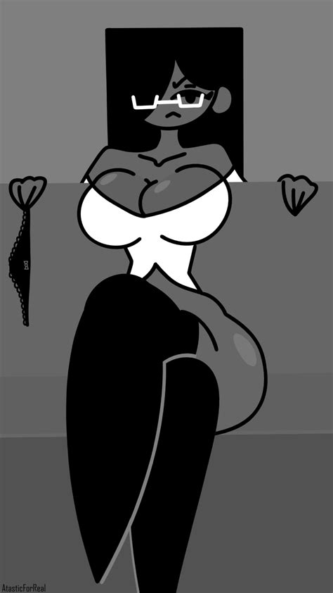 Rule 34 Animated Animated Atastic Black Panties Crossed Legs Office Lady Atastic Panties