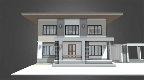 Baan Kun Moo Draft 03 Download Free 3d Model By Thirasakaudi [6bee4e0] Sketchfab