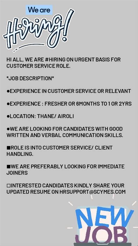 Manasi Pawar On Linkedin Hiringimmediately Gethired Customerservice Customerserviceexecutive