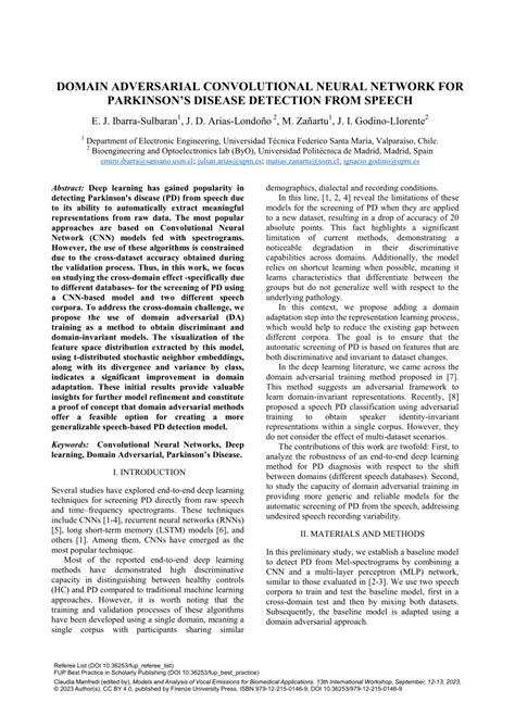 Pdf Domain Adversarial Convolutional Neural Network For Parkinsons Disease Detection From Speech