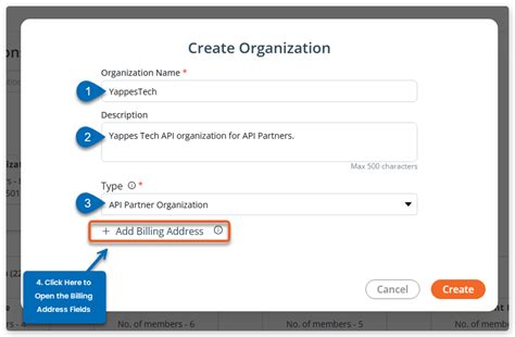 create organization yappes documentation