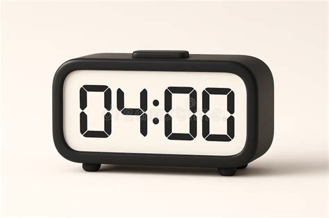 Geometric Digital Clock Displaying In Bold Black Numbers With A Sleek