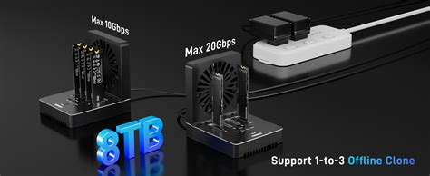 Fideco M 2 Nvme Cloner Dock 4 Bay Nvme Cloner Duplicator