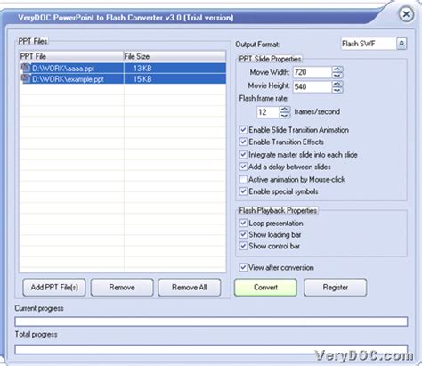 How To Singly Or Batch Convert Powerpoint To Flashswf Verydoc Knowledge Base