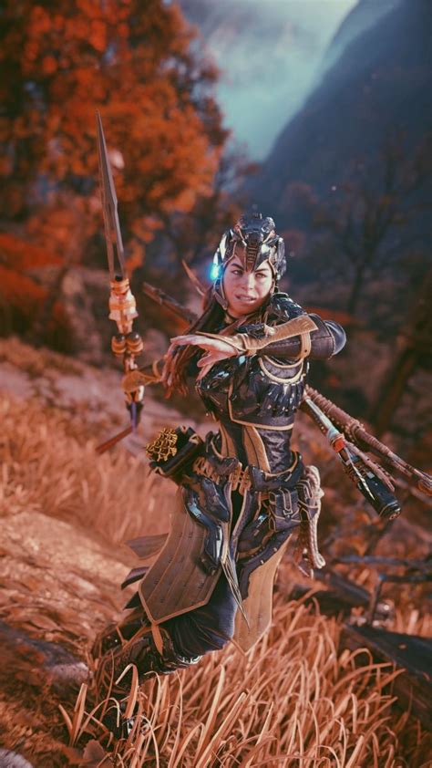 Aloy In Carja Behemoth Trapper Horizon Zero Dawn Sci Fi Horizons