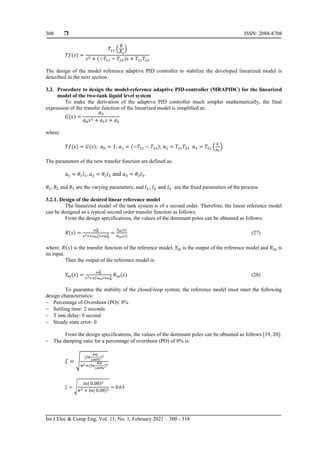 Design Of A Model Reference Adaptive PID Control Algorithm For A Tank System PDF