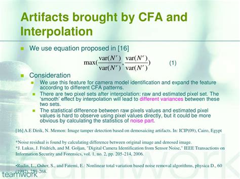 PPT Camera Model I Dentification B Ased On The Characteristics Of CFA And Interpolation