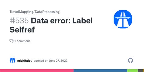 Data Error Label Selfref · Issue 535 · Travelmappingdataprocessing