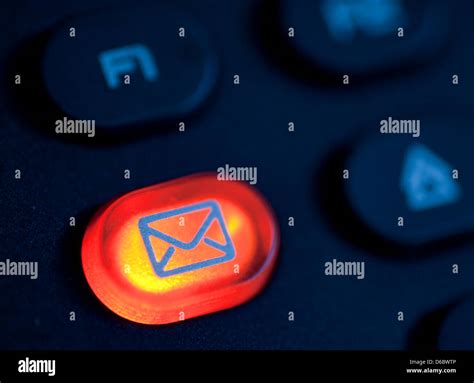 A Flashing Red Light Is On Display On A Telephone In Munich Germany January Photo