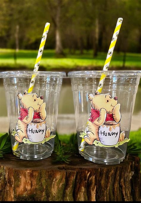 Winnie The Pooh Party Cups Set Of 8 Etsy