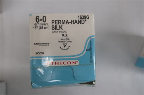 New Ethicon 1639g Perma Hand Non Absorbable Monofilament Silk Suture