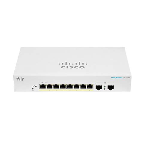 10 Port Gigabit Ethernet PoE Smart Switch CISCO CBS220 8FP E 2G EU