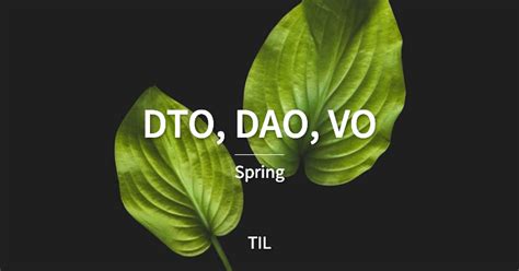 Spring DAO DTO VO
