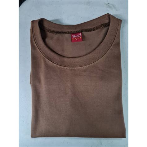 Yalex Mocha Roundneck Red Label Plain Shirts Shopee Philippines