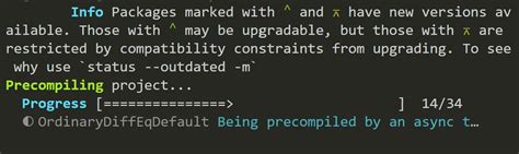 Ordinarydiffeqdefault Get Stuck In Loop While Precompilation General Usage Julia Programming