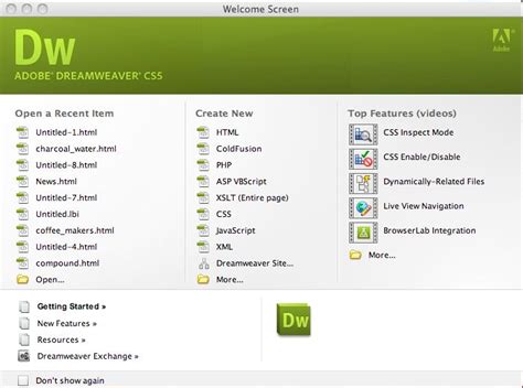dreamweaver cs5 logo