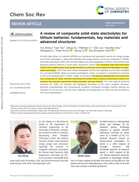 Pdf A Review Of Composite Solid State Electrolytes For Lithium Batteries Fundamentals Key
