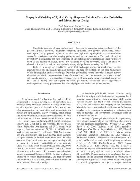 Pdf Geophysical Modeling Of Typical Cavity Shapes To Calculate