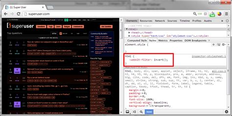browser how to invert web pages colour scheme in firefox super user