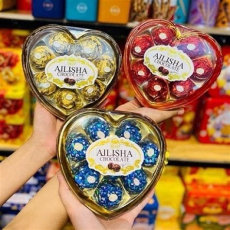 [hot] Ailisha Chocolate Box Of 8 Hearts With Milk Chocolate Filling 100gram Shopee Philippines