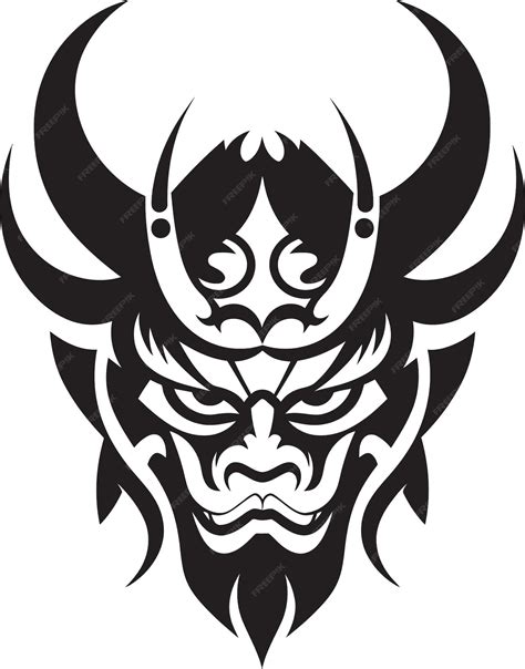 Yokai Yami Vector Black Logo Design For Shadowy Spirit Noh Nightmare