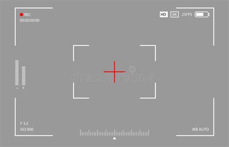 Visor De Cámara De Vídeo Plantilla De Vector De Pantalla De Filmación