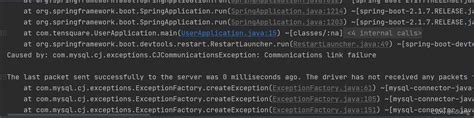 连接mysql数据库 Caused By Commysqlcjexceptionscjcommunicationsexception