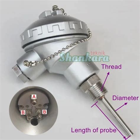 Industrial Grade Temperature Sensor PT100 3 Wire Drat NPT 1 2 Male Stainless Steel SS306