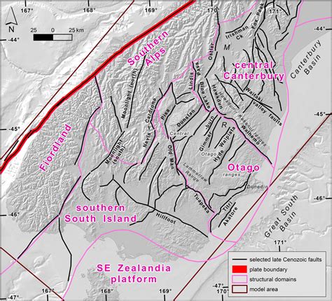 Of Late Cenozoic Tectonic Character East Of The Alpine Fault Plate Download Scientific Diagram