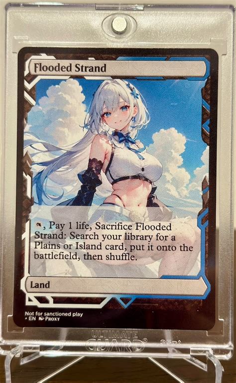 Flooded Strand Fetch Land Proxy Etsy