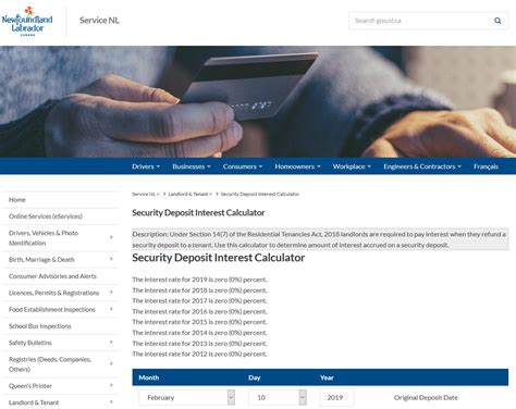 Security Deposit Interest Calculator Renting In Nl