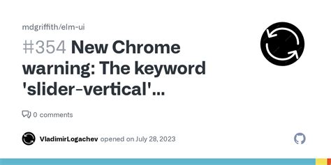 new chrome warning the keyword slider vertical specified to an appearance property is not