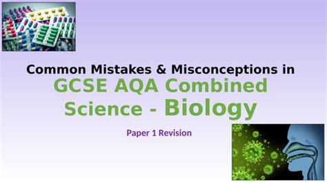 Gcse Aqa Trilogy Combined Science Biology Paper 1 Revision Lesson Teaching Resources