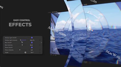 玻璃折射fcpx转场过渡预设 Fcpx插件 25个纯净透明玻璃折射转场过渡预设 Glass Transitions Macw下载站