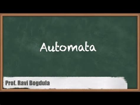 Automata Fundamentals Of Theory Of Computation Theory Of