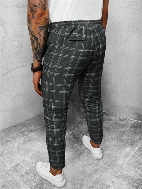 Manfinity Mode Men Plaid Print Drawstring Waist Pants Shein Usa