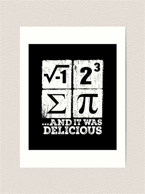 i ate some pi print funny i ate some pie math nerd humor art print by farhanhafeez redbubble