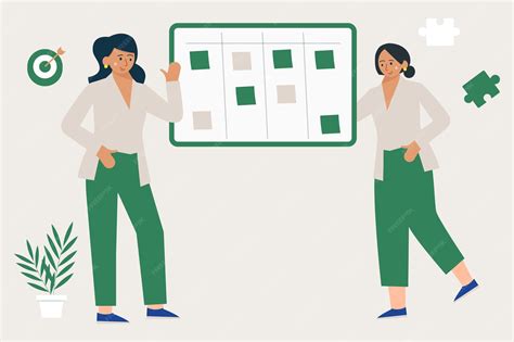 Premium Vector Two Peoples In Scrum Discussion