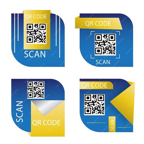 Premium Vector Qr Code Label Set