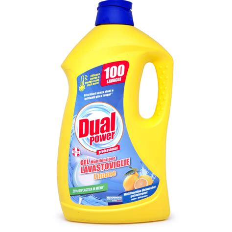 Гел за измиване на съдове в миялна машина Dual Power 2 литра за 100 измивания Emag Bg