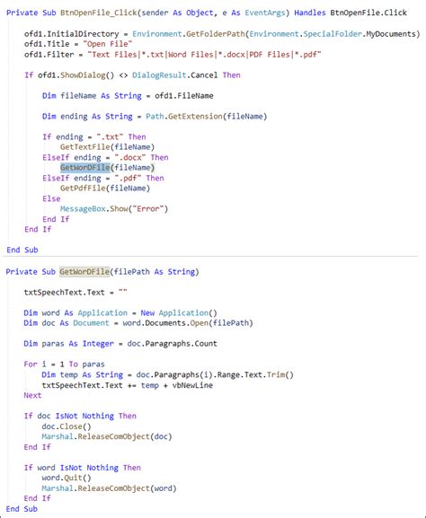 Text To Speech Read Word File