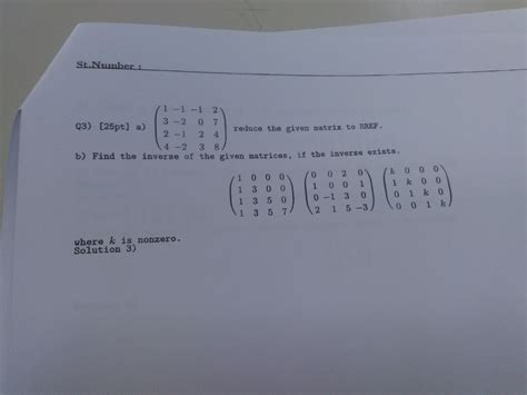 Solved A 1 3 2 4 1 2 1 2 1 0 2 3 2 7 4 8 Reduce