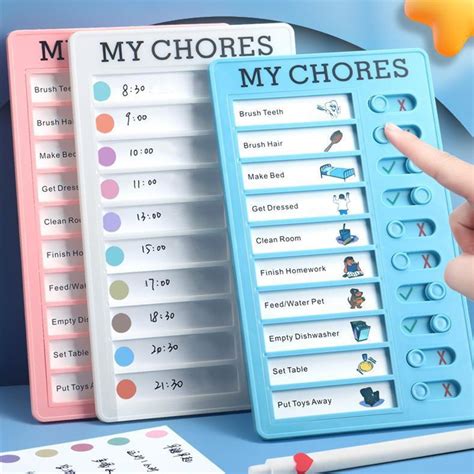 13 Styles Reusable Daily Task Planning Board Detachable Chores Checklist Board Self Discipline