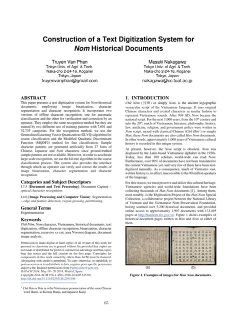 Pdf Construction Of A Text Digitization System For Nom Historical