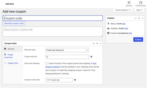 Managing Coupons In Woocommerce Documentation Woocommerce