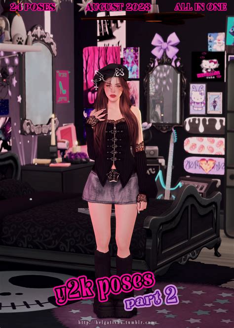 Helgatisha Ts4 Y2k Poses Pose Pack And Cas