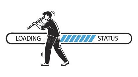 Loading Bar With Status Text Progress Indicator Loading Process
